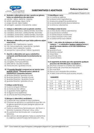 Tales - substantivos e adjetivos - professor Jason Lima | PDF
