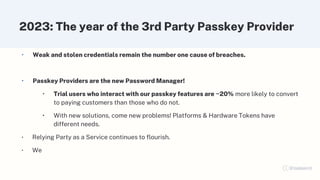 Tales from a Passkey Provider Progress from Awareness to Implementation ...