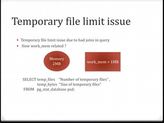 Tales from production with postgreSQL at scale | PPT