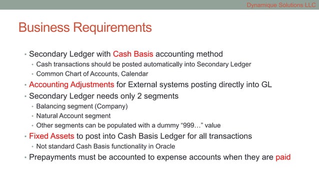 Secondary Ledger implementation in Oracle R12 | PPTX