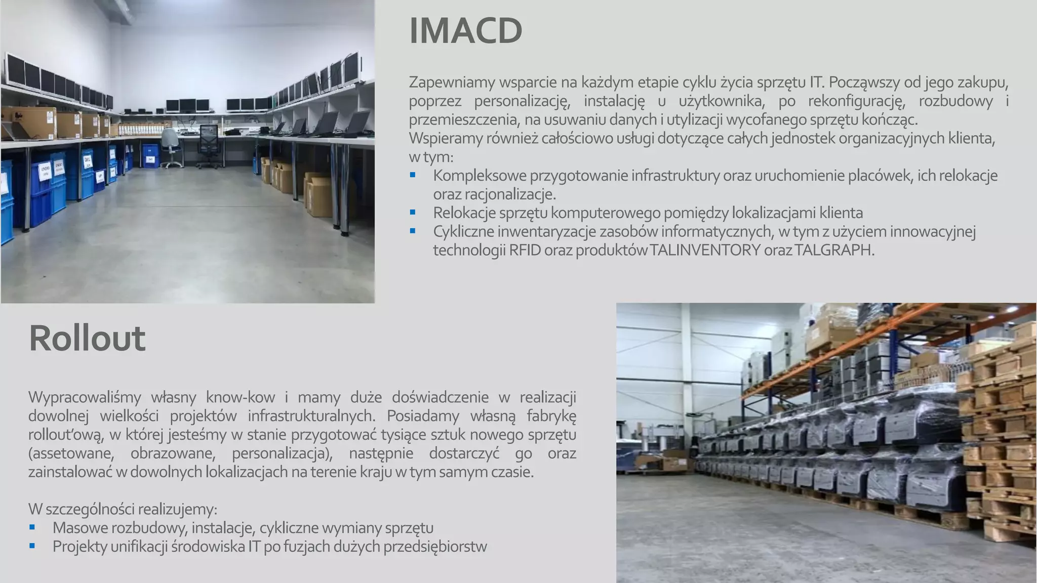 Talex S.A. - B&F, IMACD, Rollout - Usługi | PDF