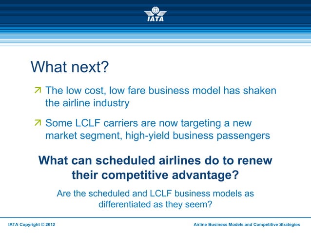 Airline Business Models and Competitive Strategies - virtual simulation ...