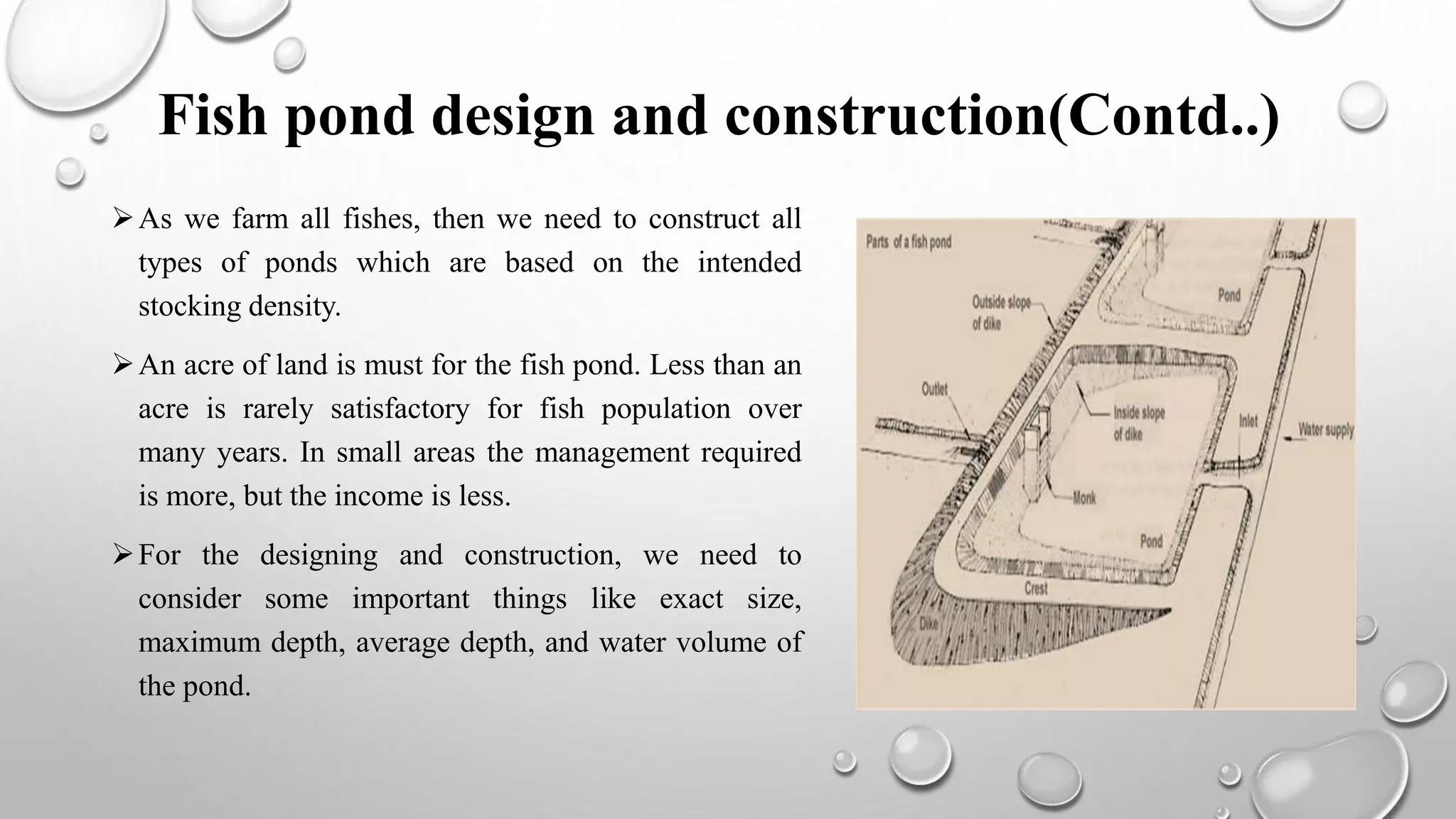 Pond Design And Construction System In An Aqua Farm. | PPTX