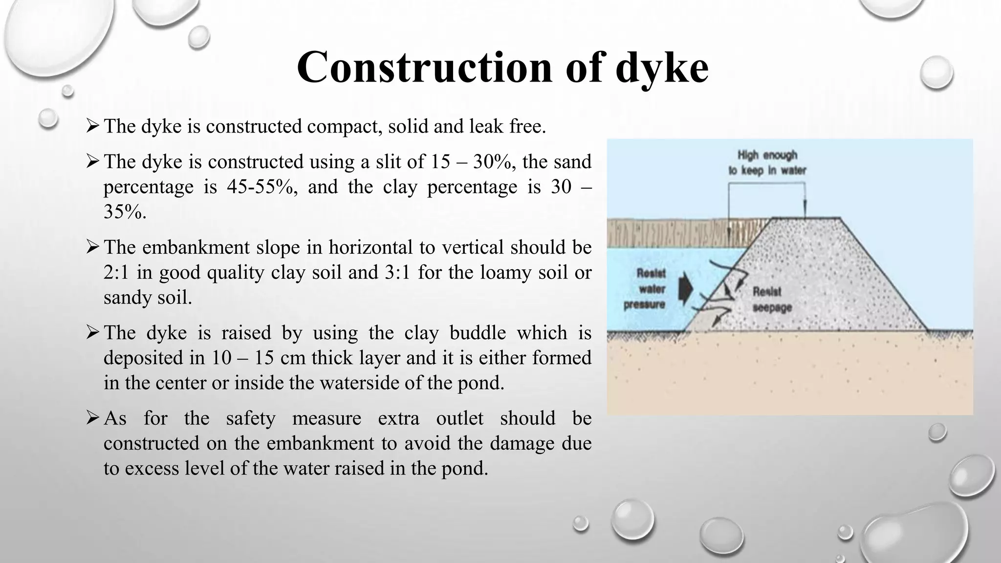 Pond Design And Construction System In An Aqua Farm. | PPTX