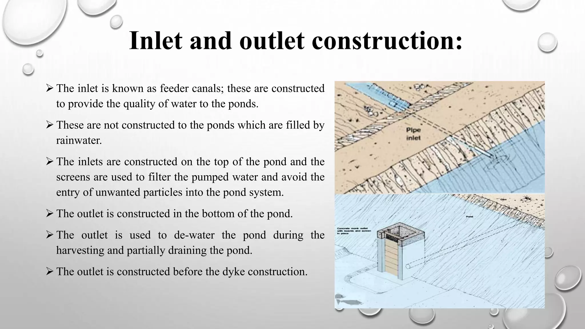 Pond Design And Construction System In An Aqua Farm. | PPTX