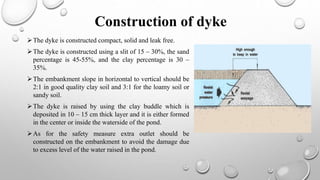 Pond Design And Construction System In An Aqua Farm. | PPTX