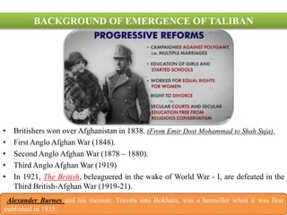 TALIBAN EMERGENCE AND CRIMINOLOGY BEHIND TALIBANI MINDSET.pptx