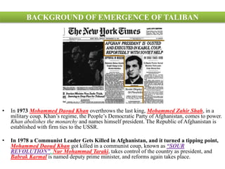 TALIBAN EMERGENCE AND CRIMINOLOGY BEHIND TALIBANI MINDSET.pptx