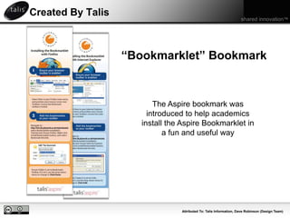 Talis Aspire Marketing Collateral Examples | PPT