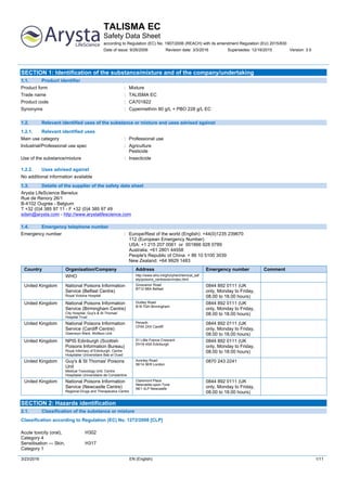 Talisma ec msds | PDF