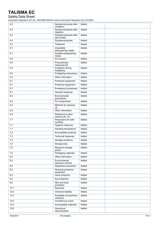 Talisma ec msds | PDF