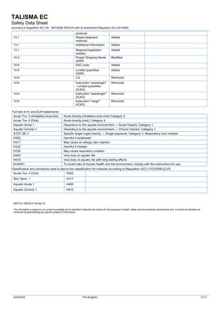 Talisma ec msds | PDF