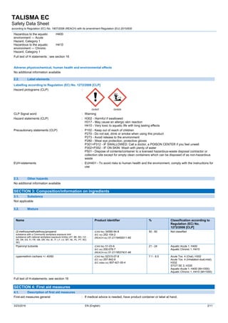 Talisma ec msds | PDF