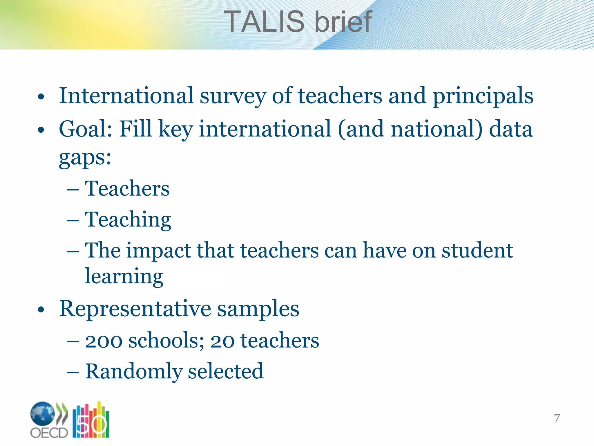 Talis Teaching And Learning International Survey Pptx