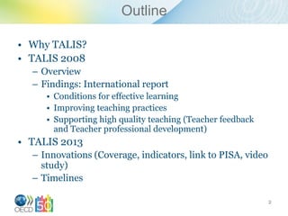 TALIS (Teaching and Learning International Survey) | PPTX
