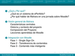 Uso de Mahara con Moodle | PPT