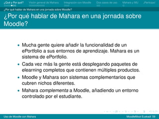 Uso de Mahara con Moodle | PPT
