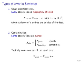 Robustness under Independent Contamination Model | PPT