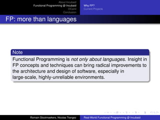 Real-World Functional Programming @ Incubaid | PPT