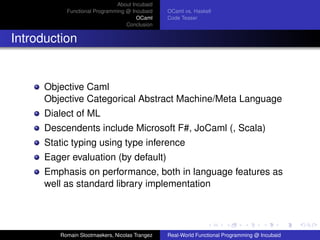 Real-World Functional Programming @ Incubaid | PPT