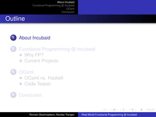 Real-World Functional Programming @ Incubaid | PPT
