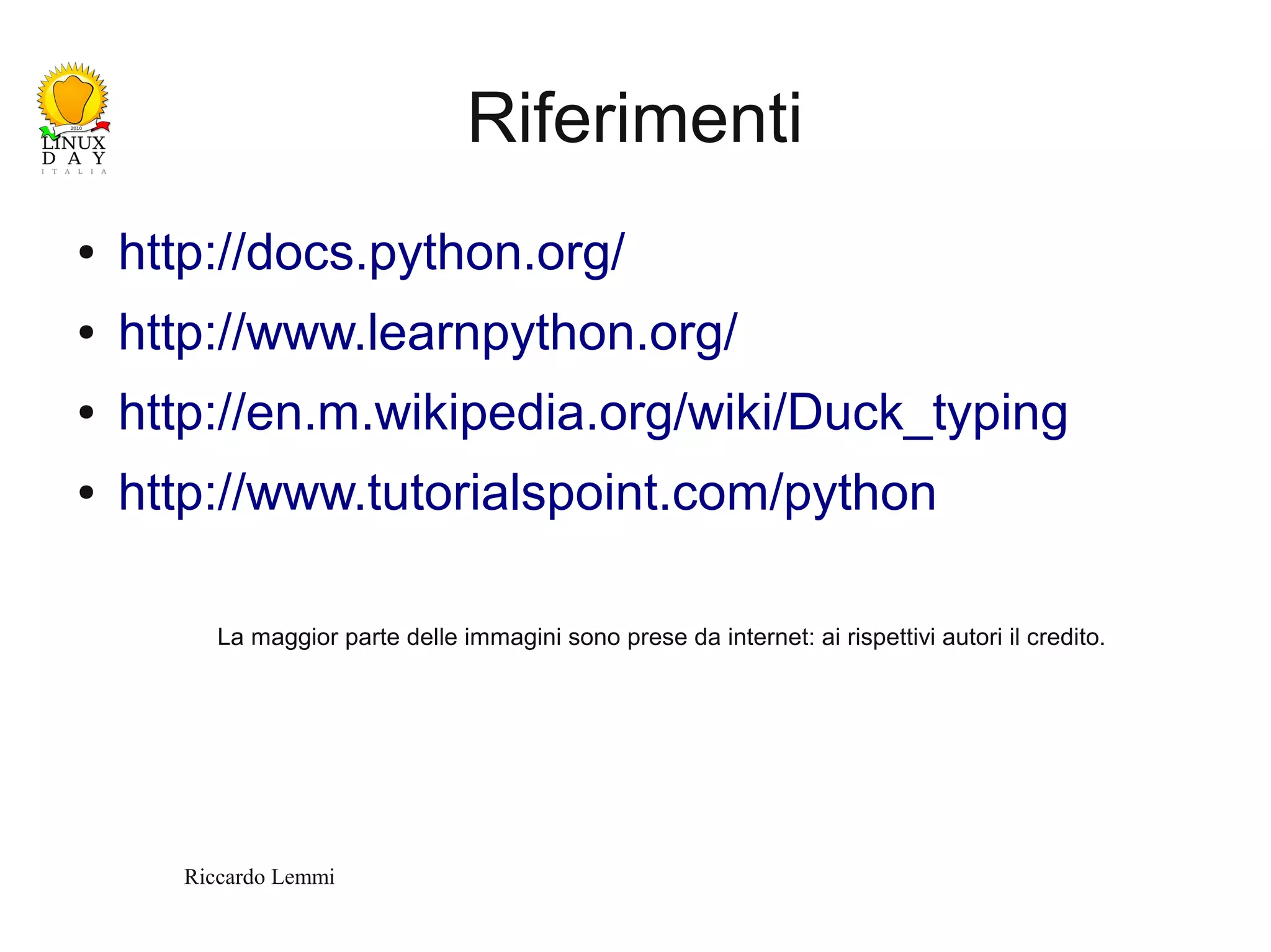 Introduzione a Python | PPT