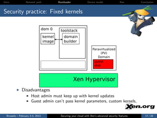 Securing your cloud with Xen's advanced security features | PPT
