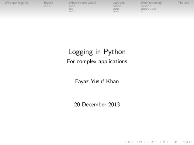 Logging in Python for large applications | PDF