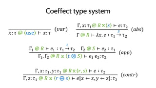 Coeffects: A Calculus of Context-Dependent Computation | PPT