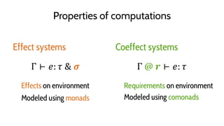 Coeffects: A Calculus of Context-Dependent Computation | PPT