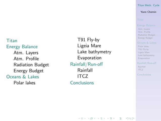 Methanological Cycle on Titan | PPT