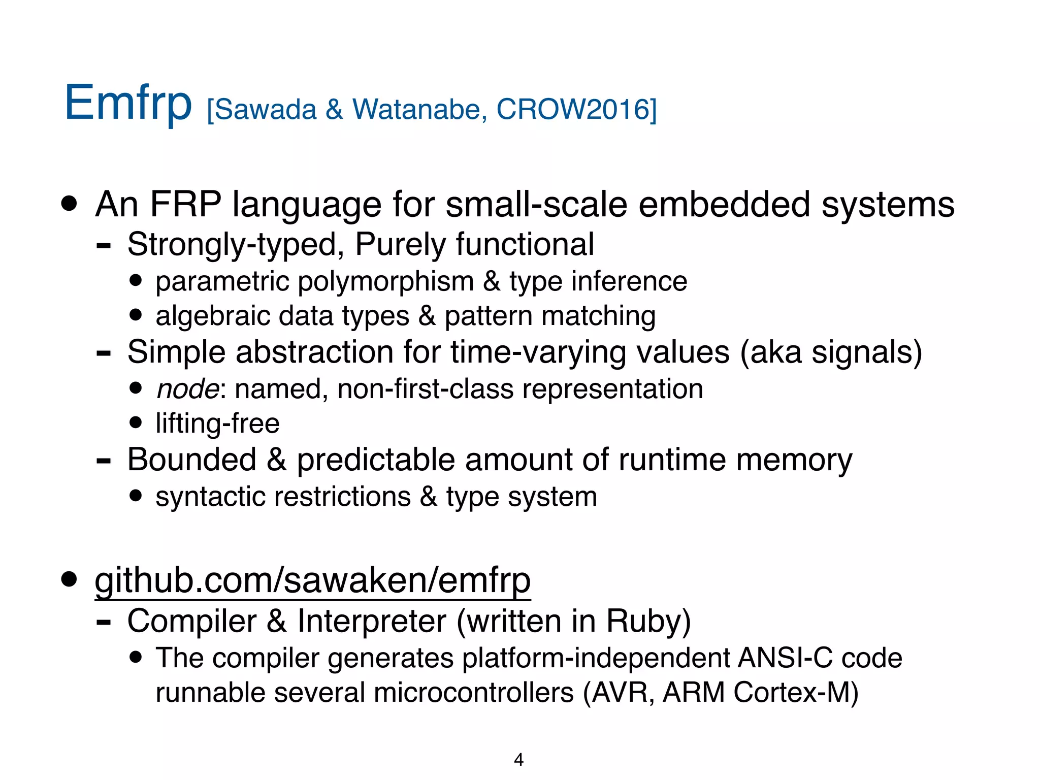 Towards An Integration Of The Actor Model In An Frp Language For Small Scale Embedded Systems Ppt