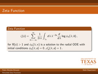 Zeta function for perturbed surfaces of revolution | PDF