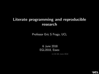 Literate programming and reproducible research | PPT