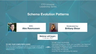CTO Leadership Series: Schema Evolution Patterns | PPT
