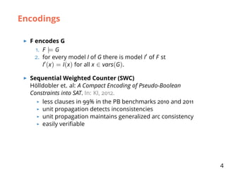 A Verified Decision Procedure for Pseudo-Boolean Formulas | PPT