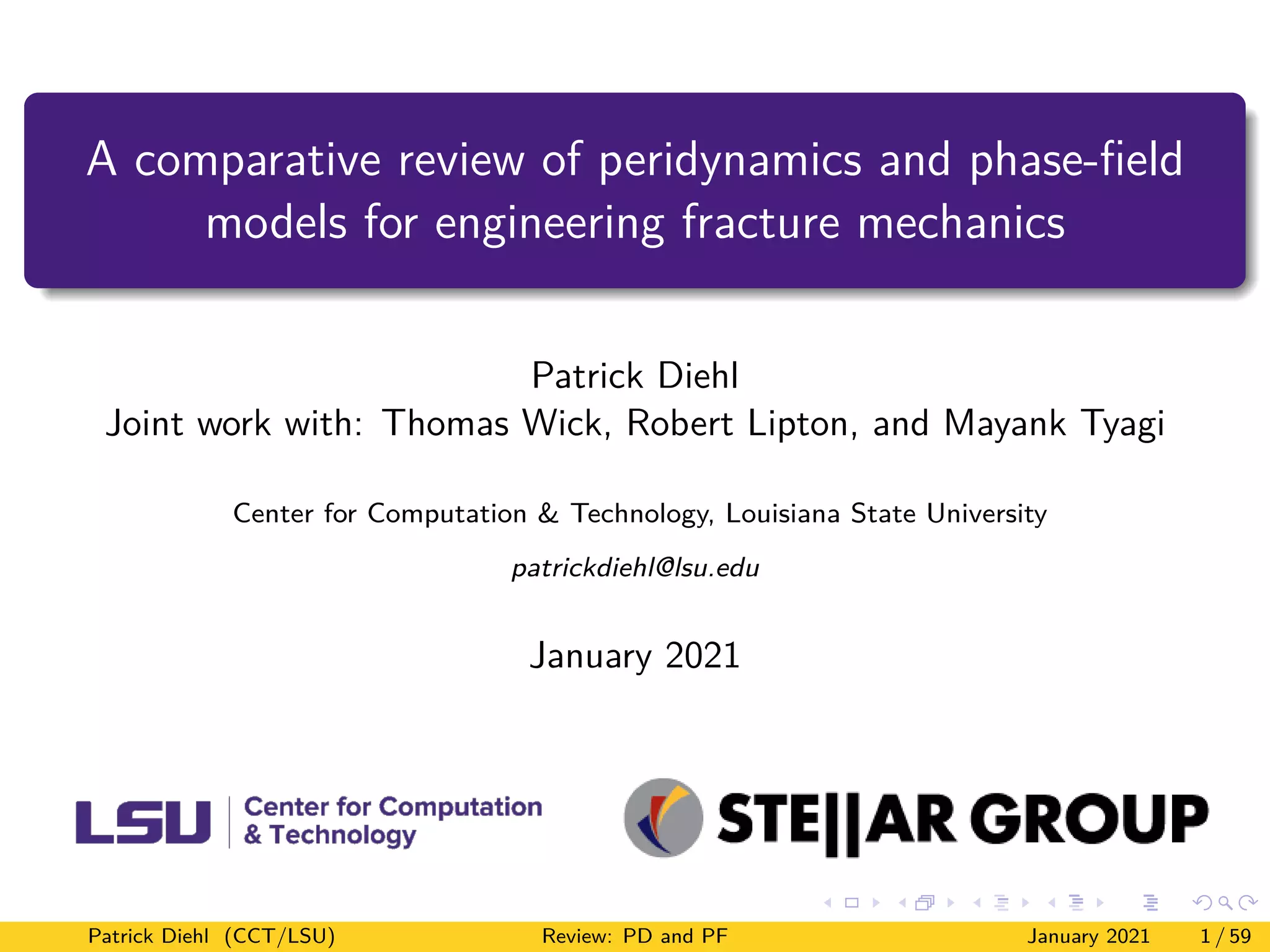 EMI 2021 - A comparative review of peridynamics and phase-field models for engineering fracture ...