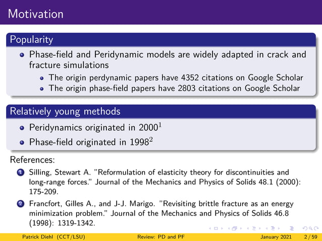 Emi 2021 A Comparative Review Of Peridynamics And Phase Field Models For Engineering Fracture