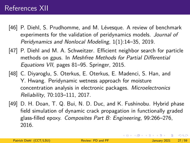 EMI 2021 - A comparative review of peridynamics and phase-field models for engineering fracture ...