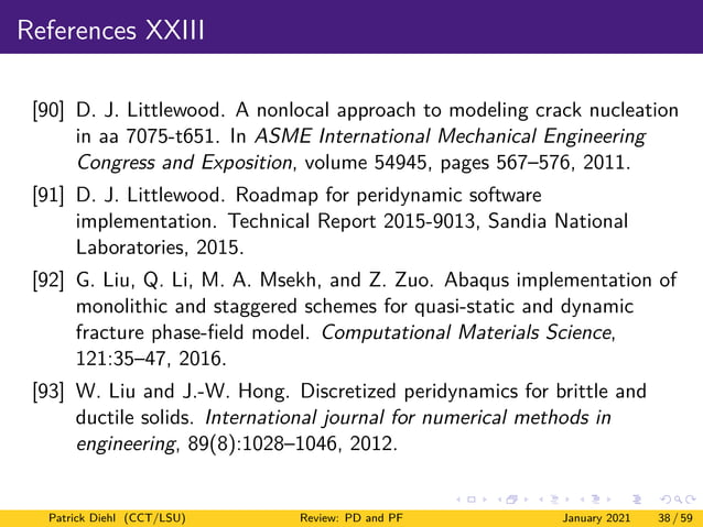 EMI 2021 - A comparative review of peridynamics and phase-field models for engineering fracture ...