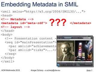 About Multimedia Presentation Generation and Multimedia Metadata: From ...