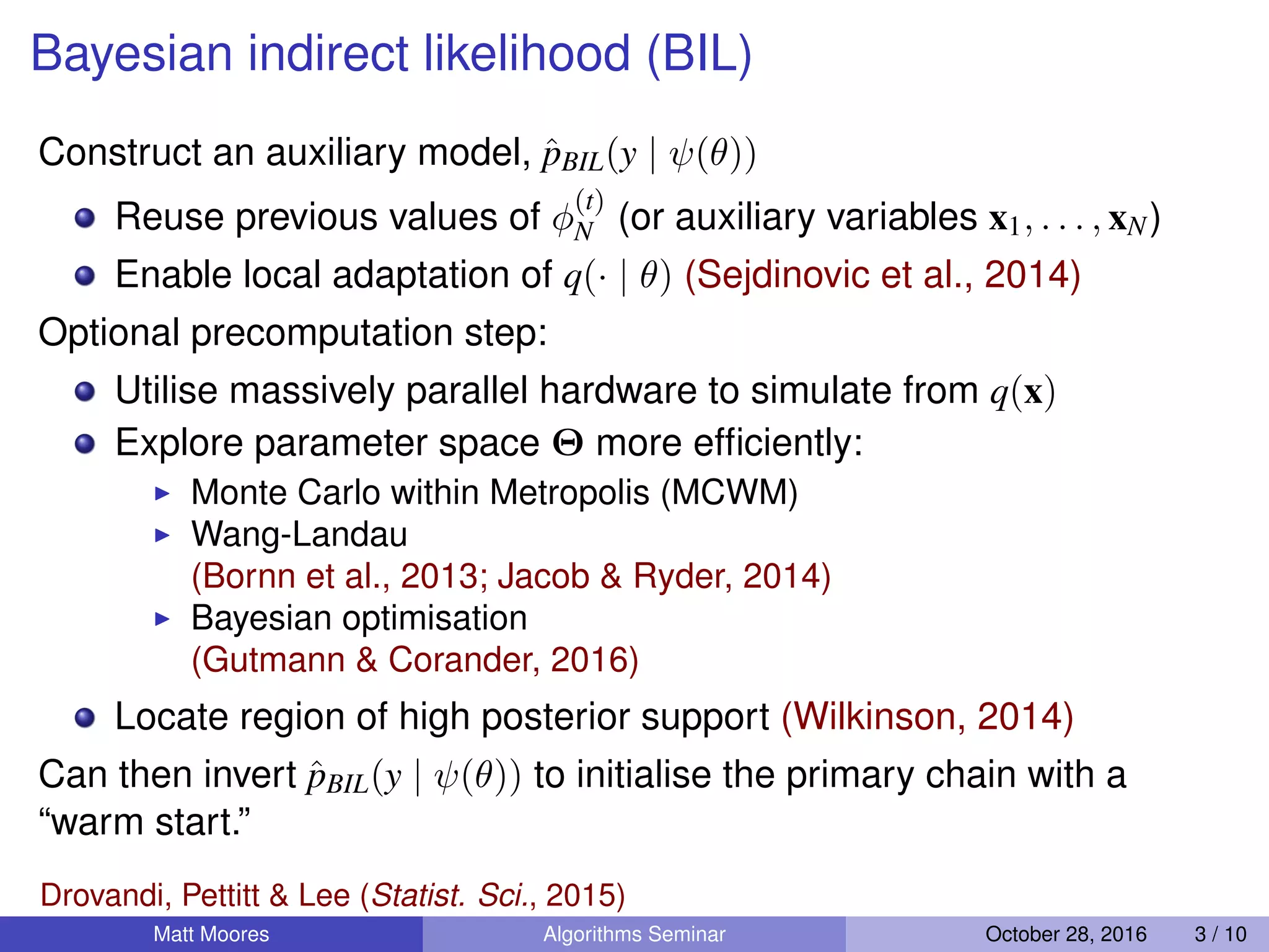 Accelerating Pseudo Marginal Mcmc Using Gaussian Processes Ppt