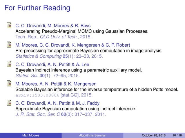 Accelerating Pseudo Marginal Mcmc Using Gaussian Processes Ppt