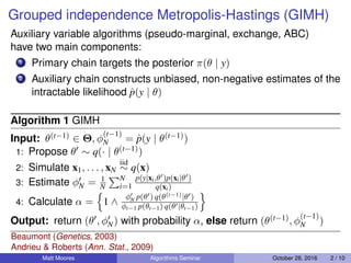 Accelerating Pseudo-Marginal MCMC using Gaussian Processes | PPT