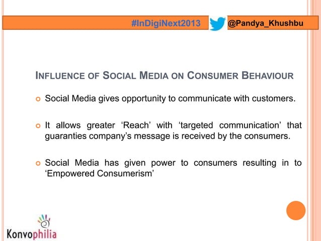 Influence of Social Media on Consumer Behaviour | PPTX | Business ...