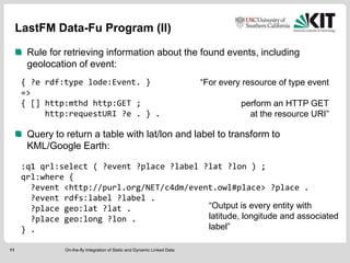 On-the-fly Integration of Static and Dynamic Linked Data | PPT