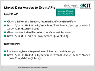 On-the-fly Integration of Static and Dynamic Linked Data | PPT