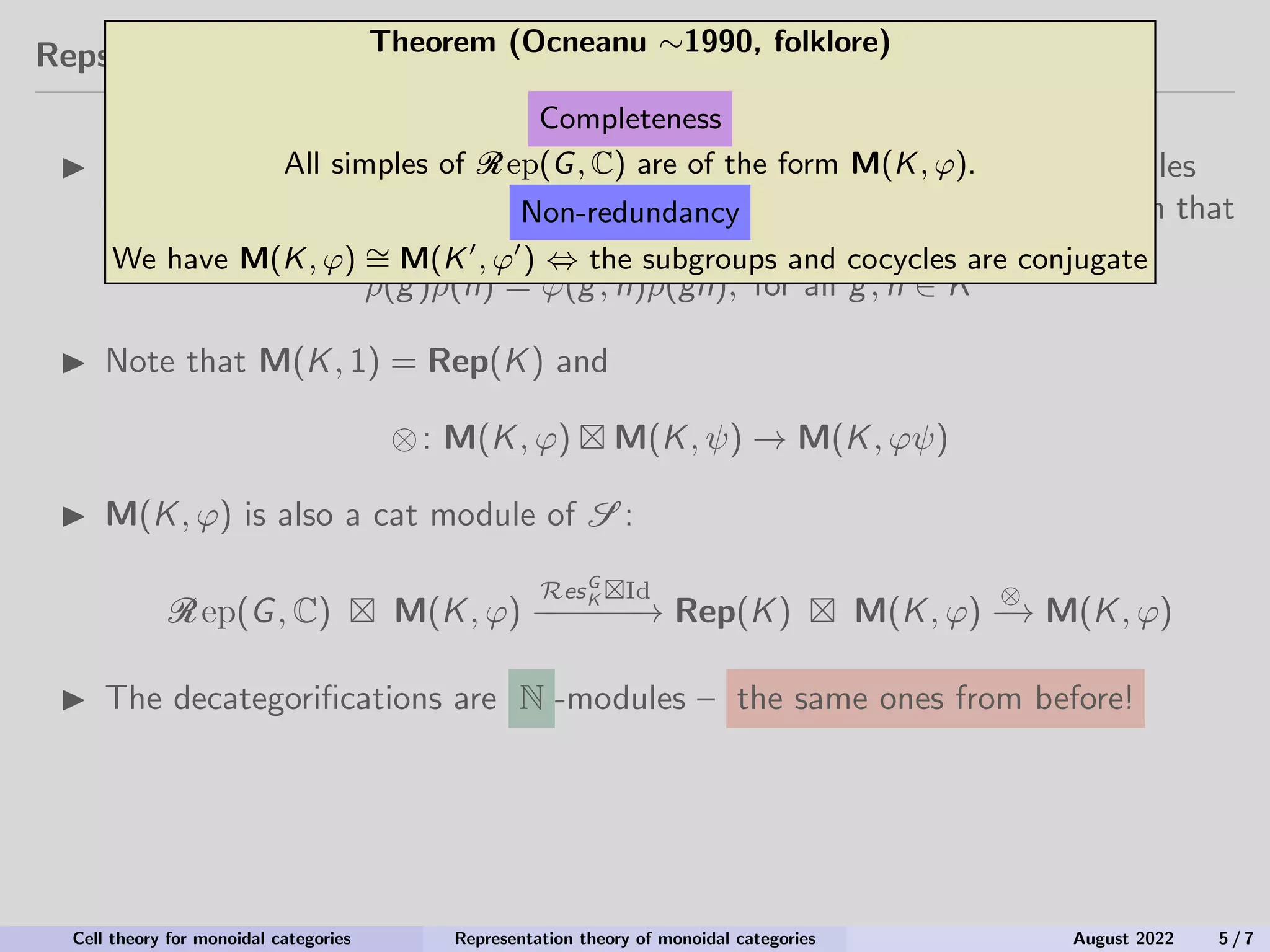 Representation theory of monoidal categories | PDF | Physics | Science