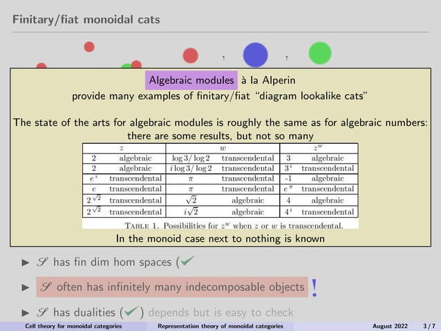 Representation theory of monoidal categories | PDF | Physics | Science