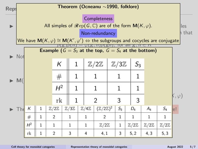 Representation theory of monoidal categories | PDF | Physics | Science